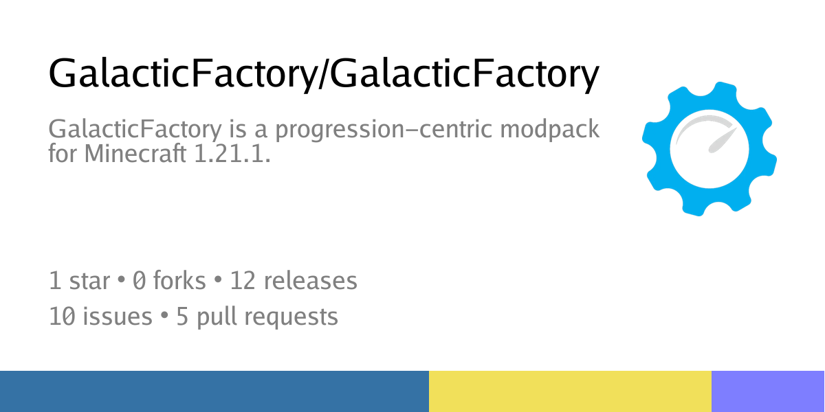 GalacticFactory/GalacticFactory: GalacticFactory is a progression ...